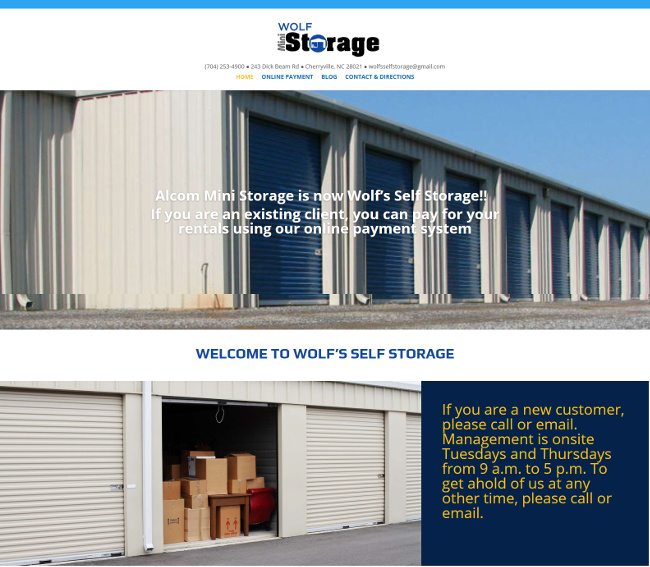 Our New Website is Live! | Wolf's Self Storage